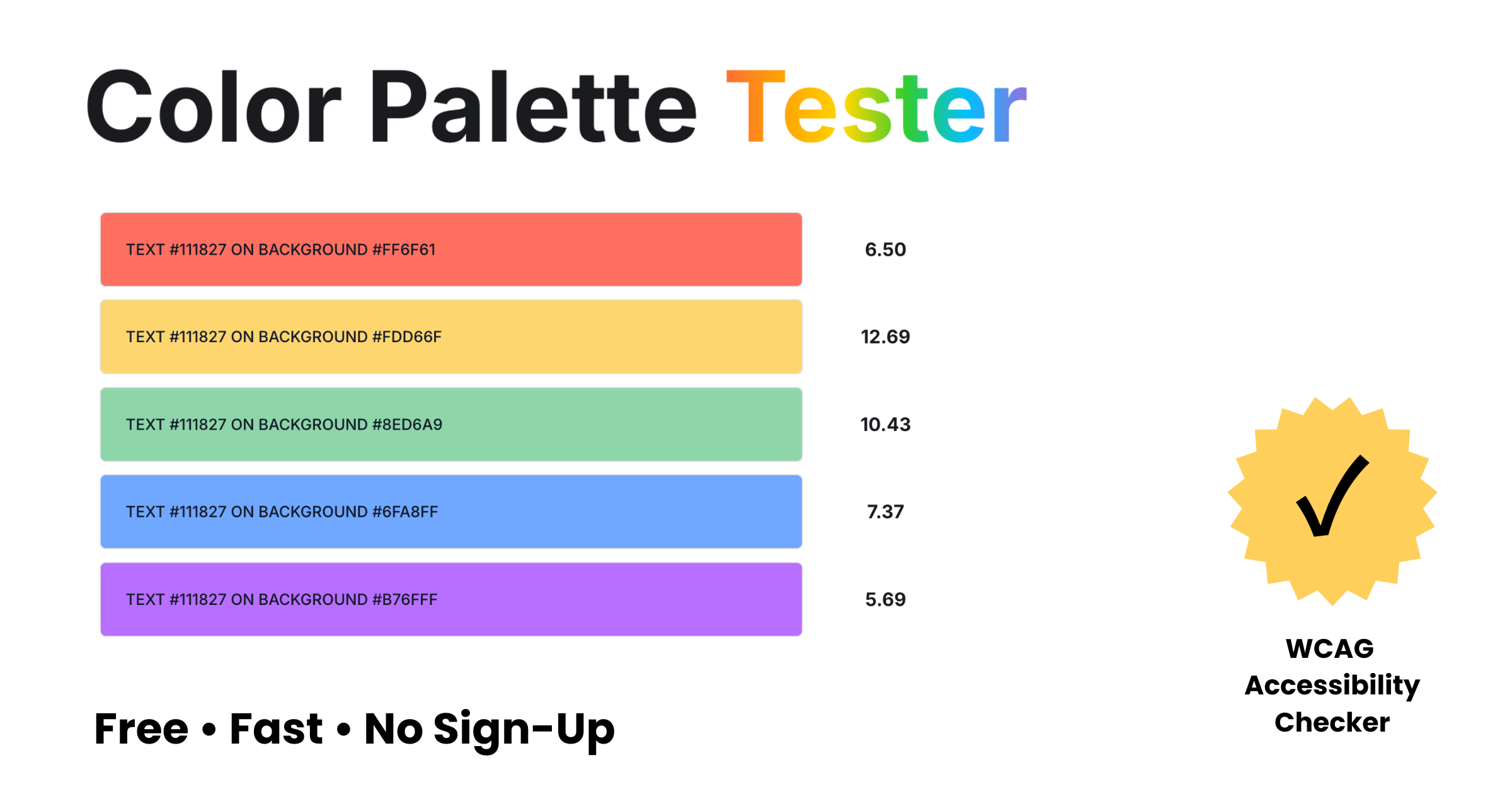 Free Color Palette Tester — Check All Pairings for WCAG Contrast